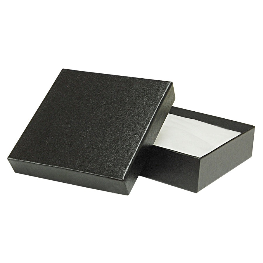 Black Cotton Fill Boxes - 3 1/2" x 3 1/2" x 1" – JewelryPackaging